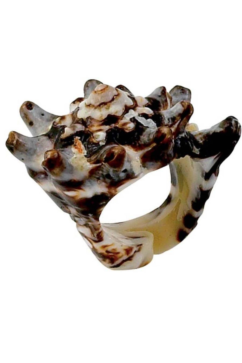 "Queen of the Ocean" Natural Seashell Unique Bohemian Ring for Women ...