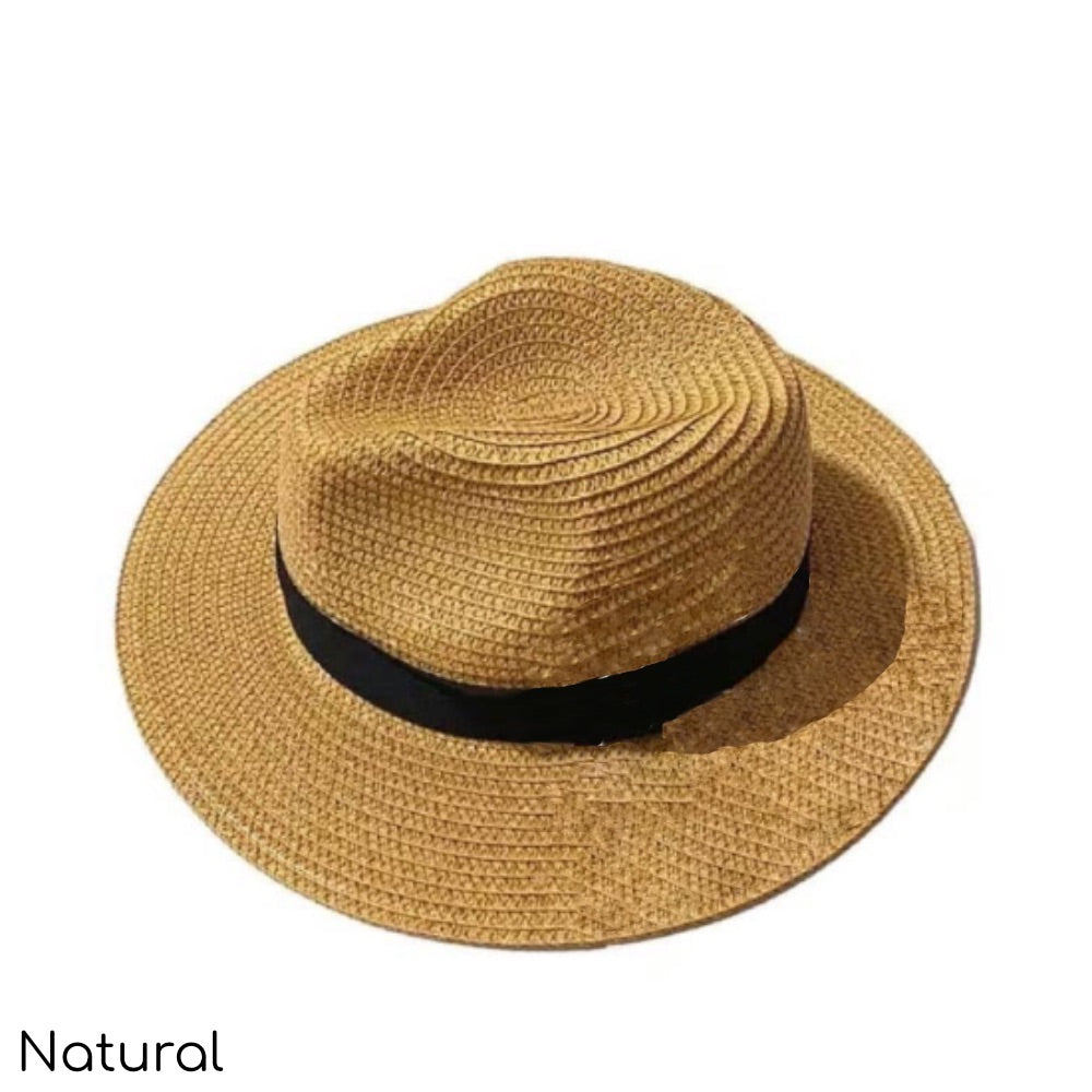 Women's White, Light Tan, & Natural Straw Beach Hat – Bon Bini